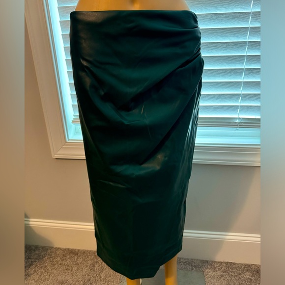 Jason Wu | Skirts | Cool Jason Wu Size M Forest Green Faux Leather Maxi ...